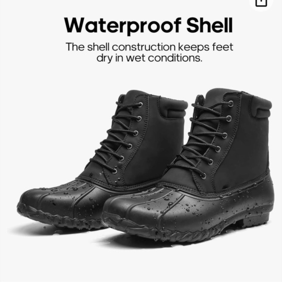 Nortiv8 | Shoes | Nwt Nortiv8 Lined Black Duck Boots Wfaux Fur Lining | Poshmark